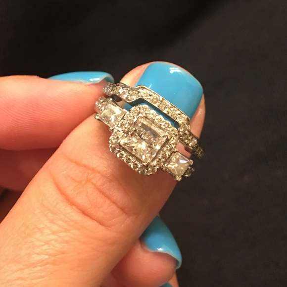 Jewelry | Engagement Ring Princess Cut Center Diamond | Poshmark